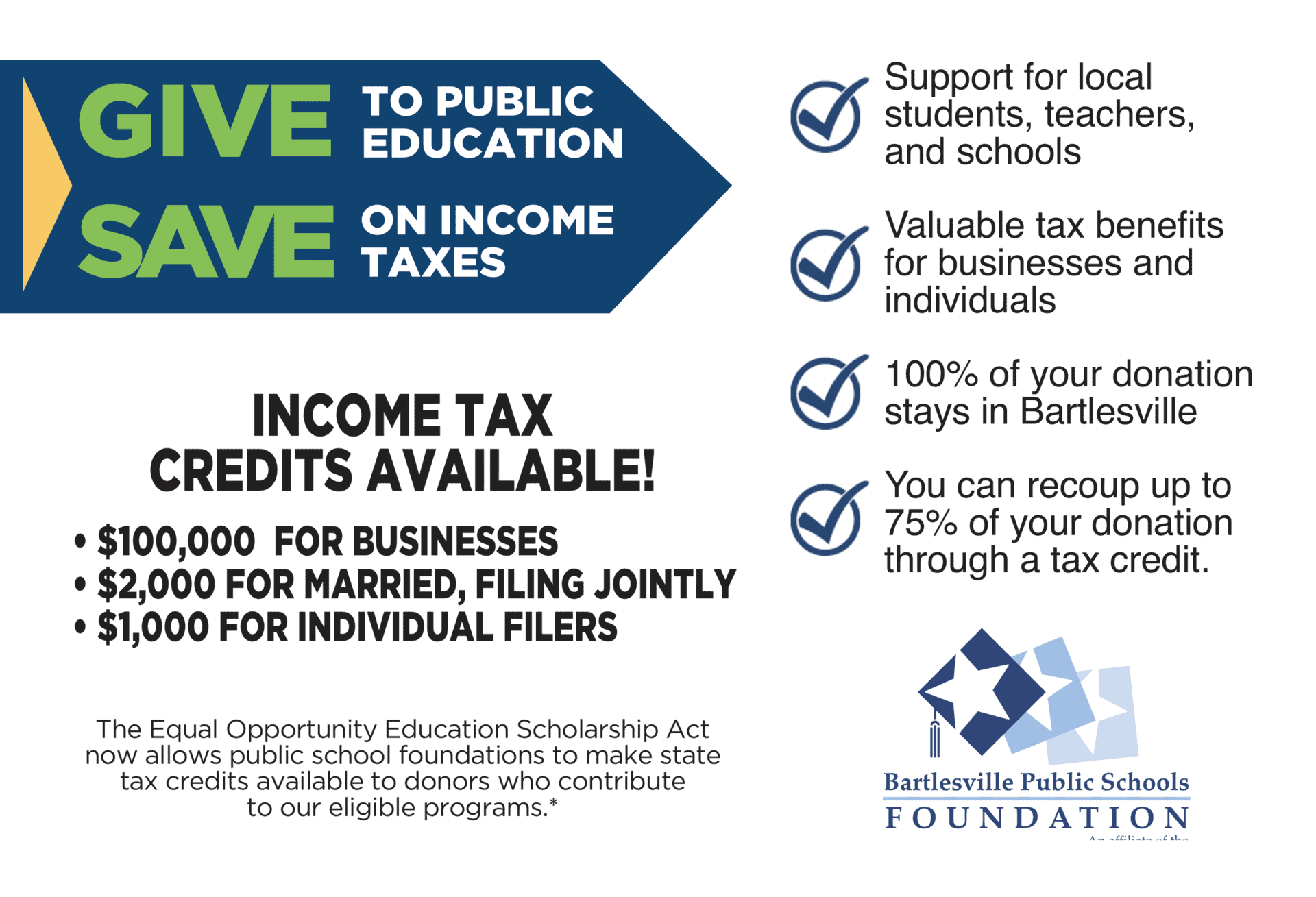 Oklahoma Education Tax Credit – Senate Bill 1080 | Bartlesville Public ...